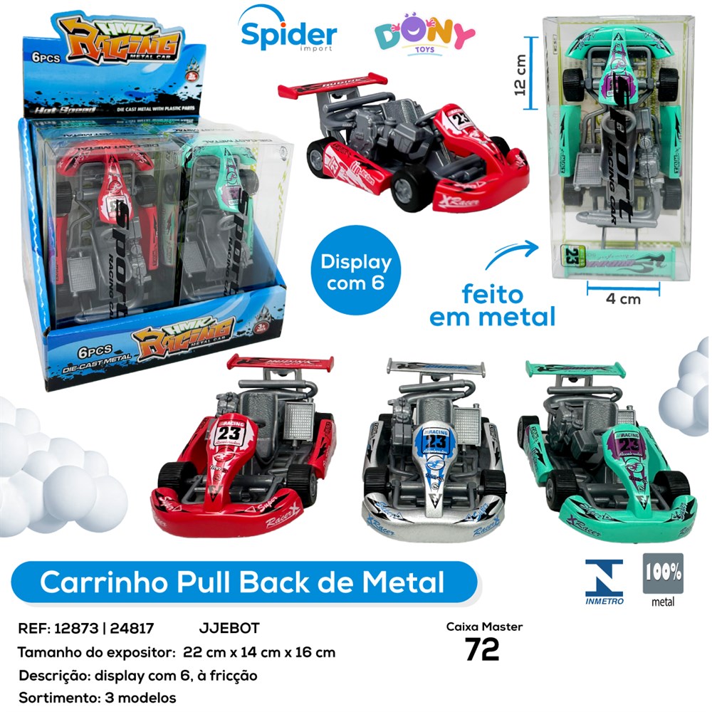 CARRO PULL BACK METAL | Spider Import